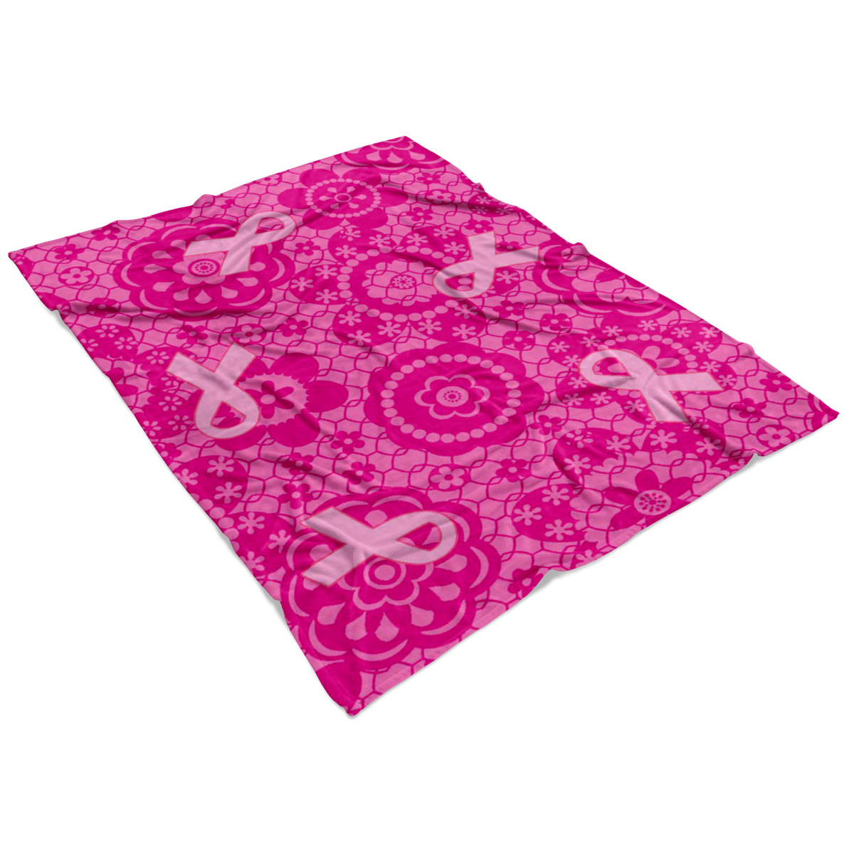 Breast Cancer Flowers Blanket – Combat Breast Cancer