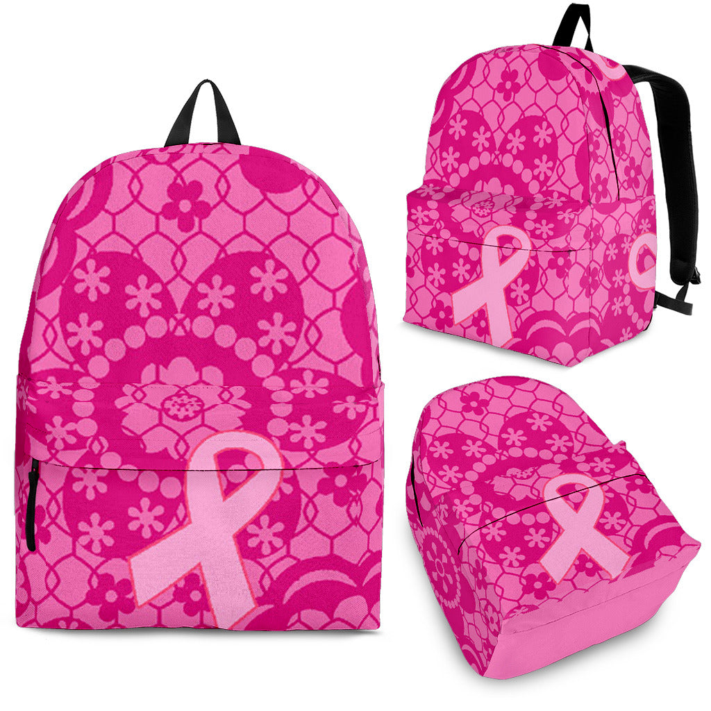 Breast Cancer Awareness Flowers Pink Ribbon Backpack – Combat Breast Cancer