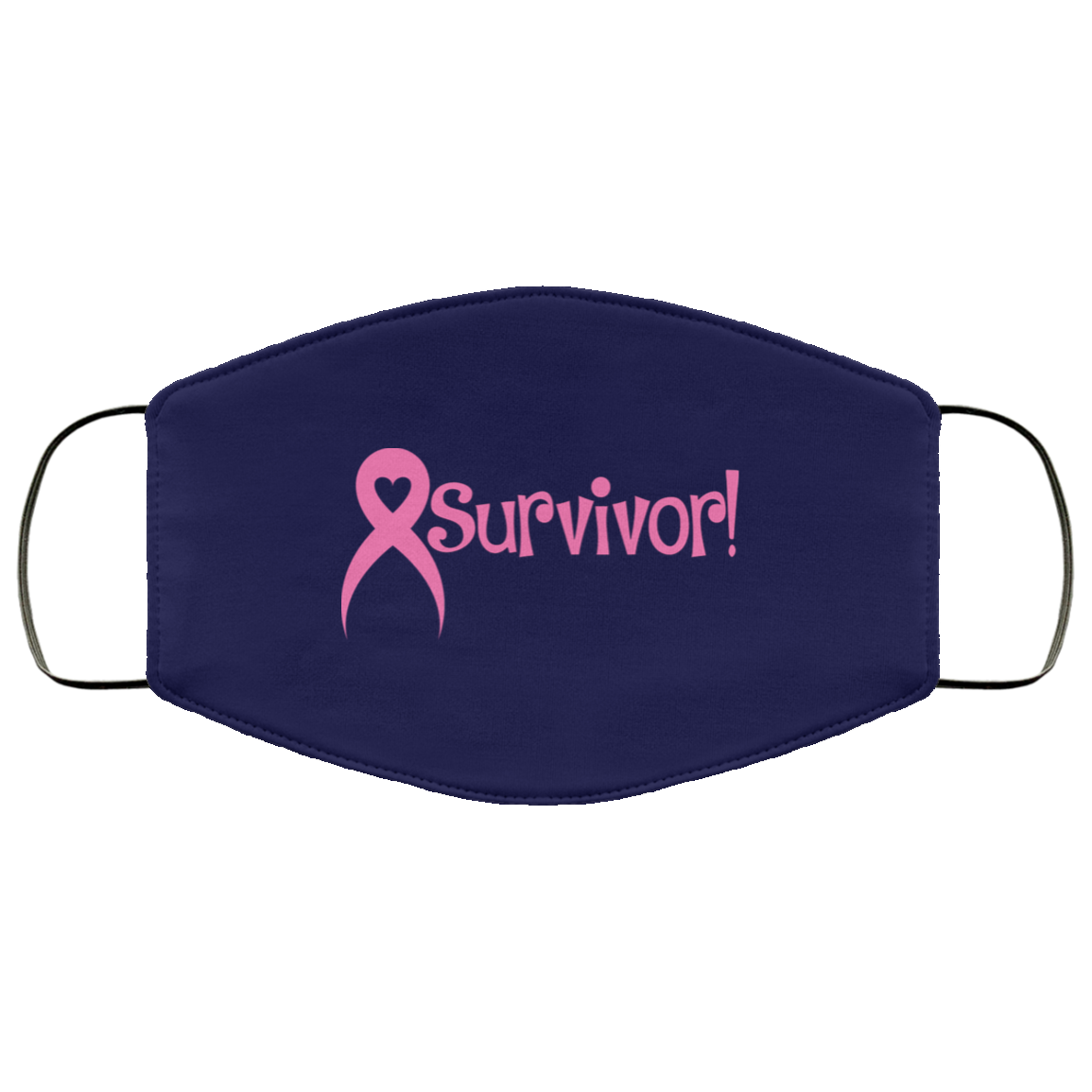 Pink Ribbon Survivor Face Mask – Combat Breast Cancer