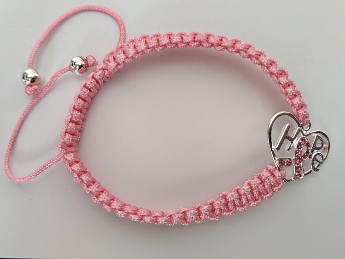 Breast Cancer Awareness HOPE Draw String Bracelet – Combat Breast Cancer