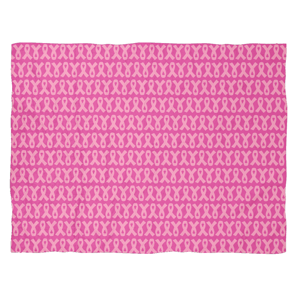 Pink Ribbon Fleece Blanket – Combat Breast Cancer