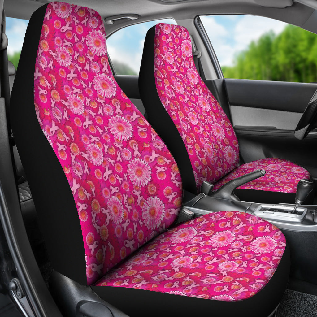 Flowers and Pink Ribbons Car Seat Covers – Combat Breast Cancer
